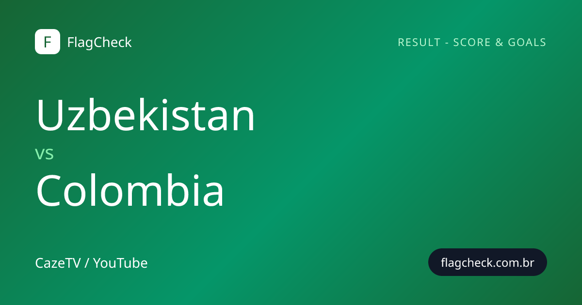 Uzbekistan vs Colombia — Result, Score and Goals | 2026 World Cup